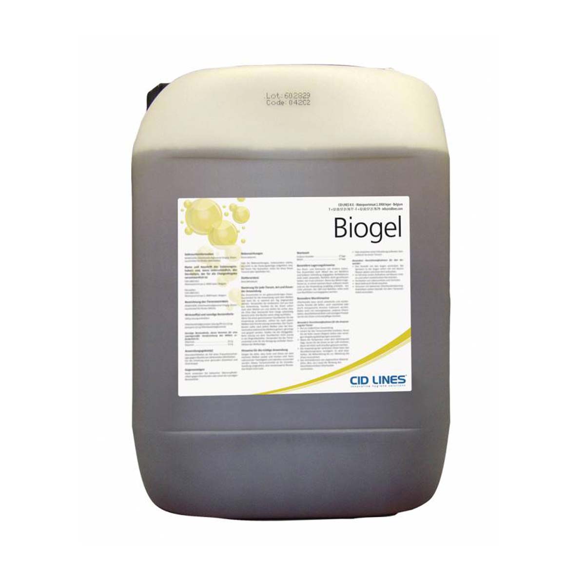 Biogel 25L – SA & DE Dixon Ltd